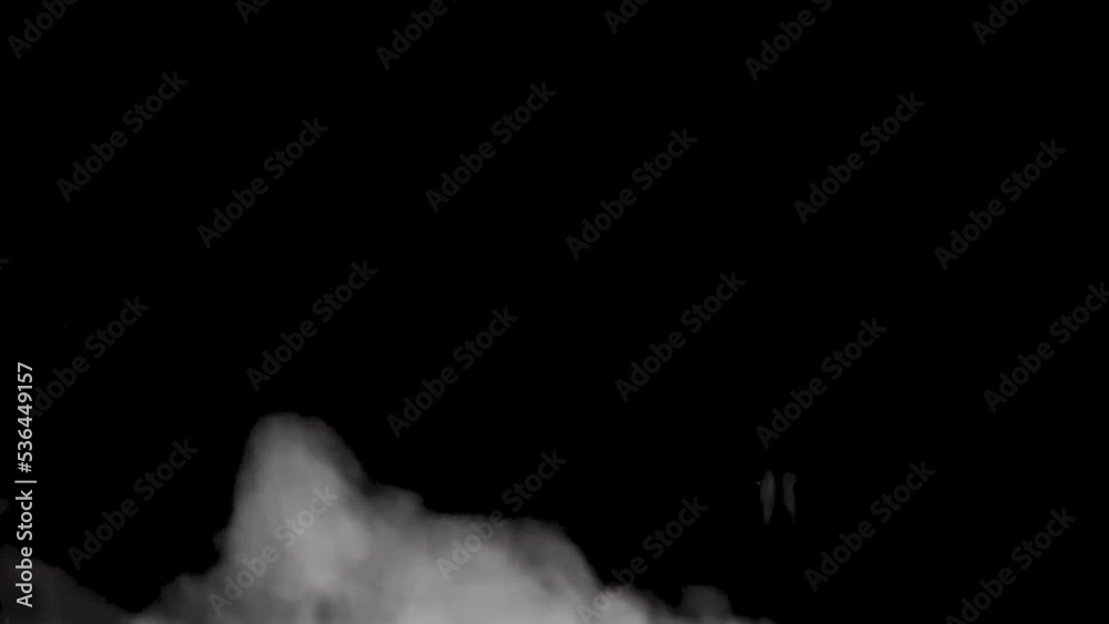 Smoke or vapor explosion with Alpha channel. Realistic clouds rise up ...