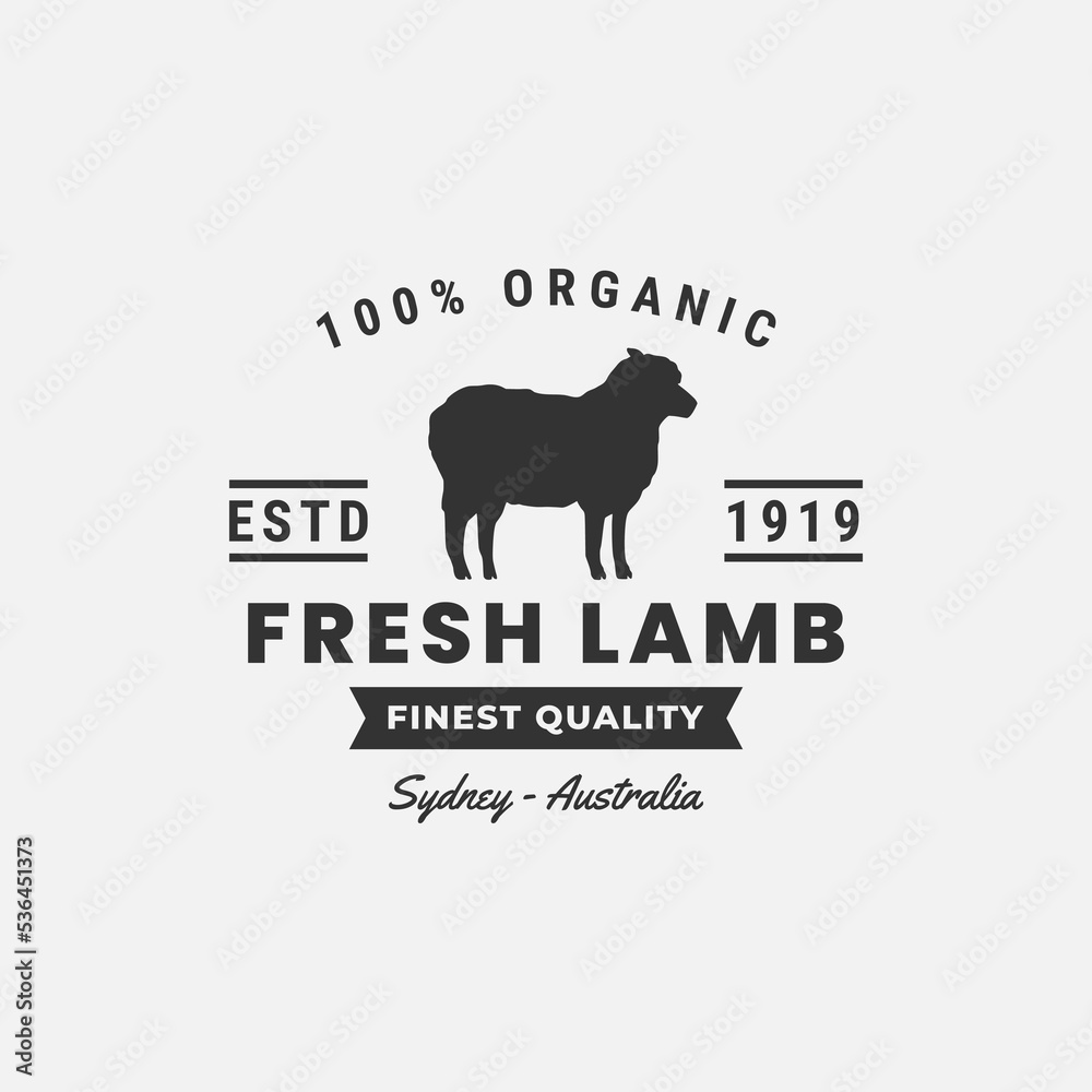 Fresh Lamb Logo Vector Finest Quality or Simple Lamb Meat Logo Vector ...
