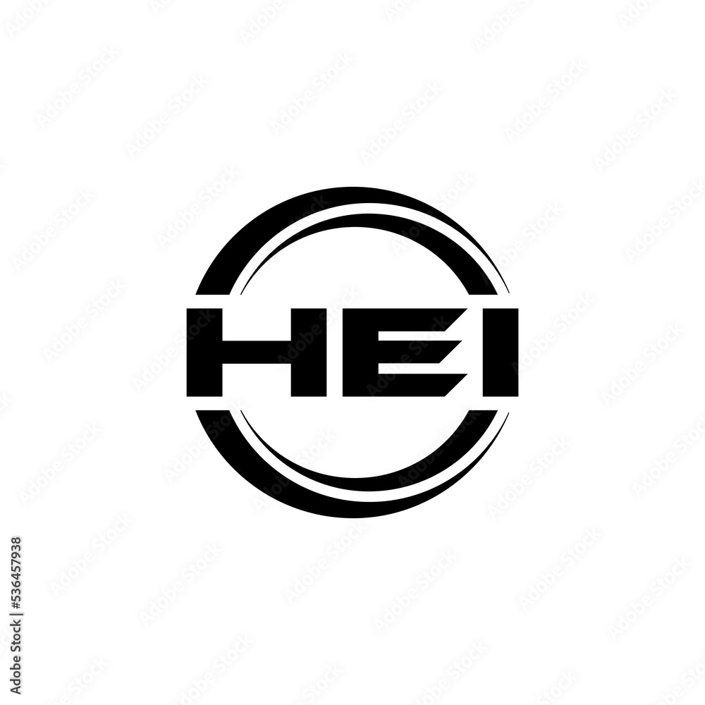 HEI letter logo design with white background in illustrator, vector ...
