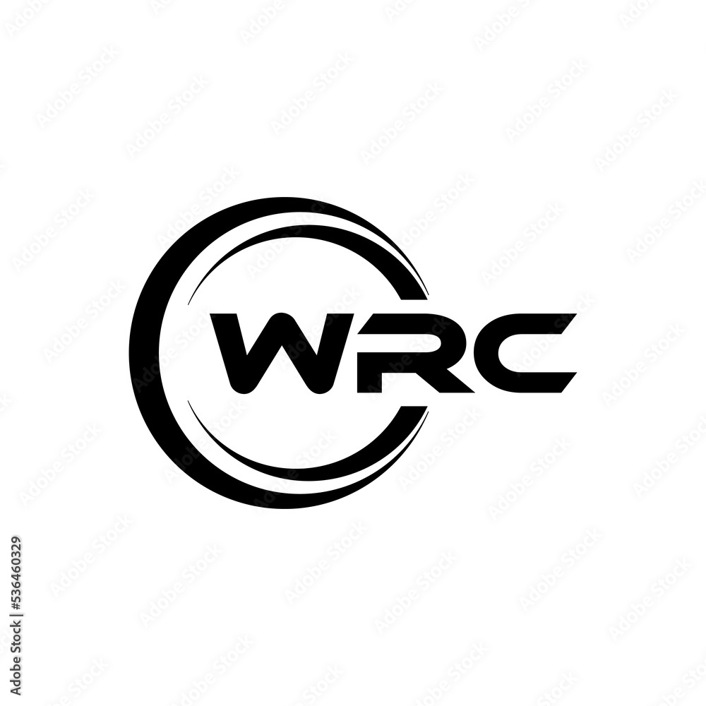 Vecteur Stock WRC letter logo design with white background in ...