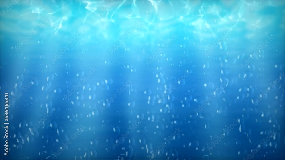 Underwater background illustration with bubbles of water. Cartoon ...