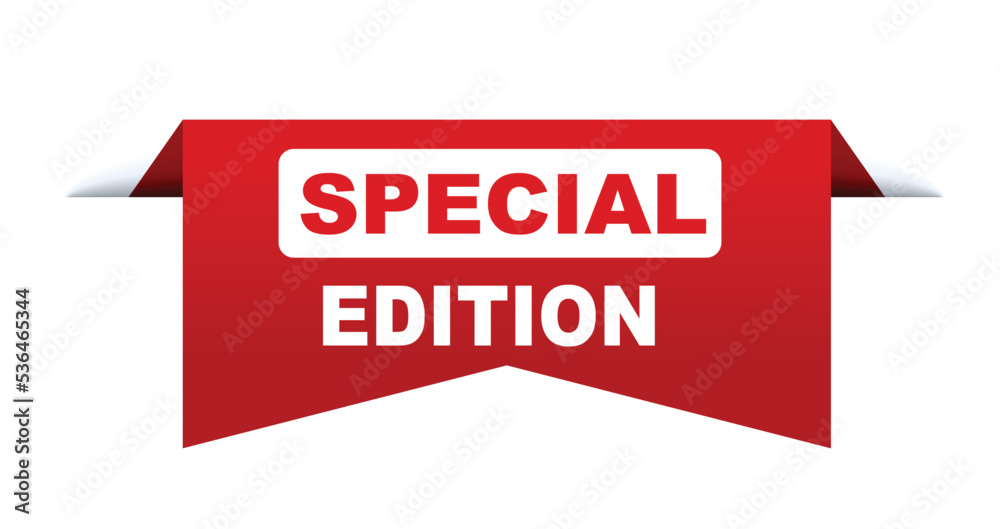 Special Edition vector illustration. Red vector banner Special Edition. Stock Vector | Adobe Stock