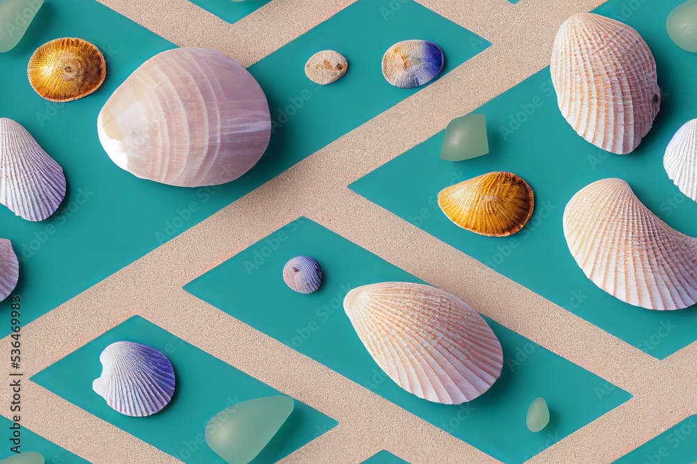 Sea Shells and Sand Seamless Texture Pattern Tiled Repeatable ...