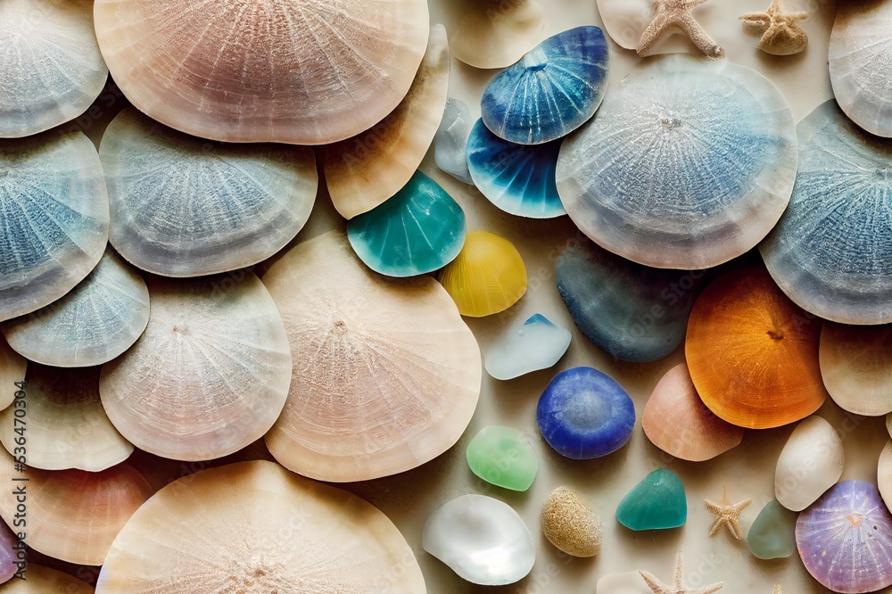 Sea Shells and Sand Seamless Texture Pattern Tiled Repeatable ...
