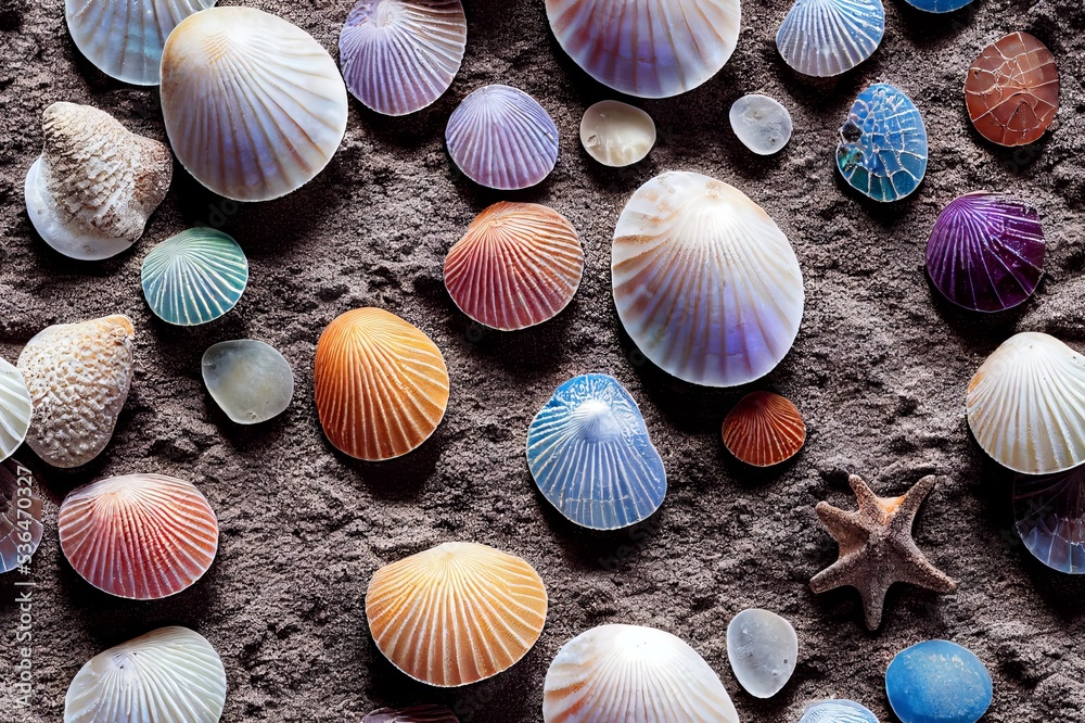 Sea Shells and Sand Seamless Texture Pattern Tiled Repeatable ...