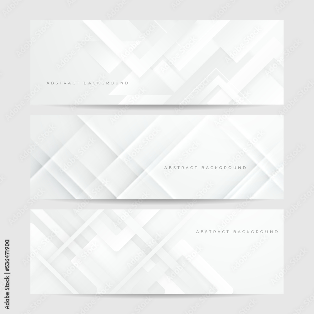 elegant abstract white banner background with shiny lines Stock Vector ...