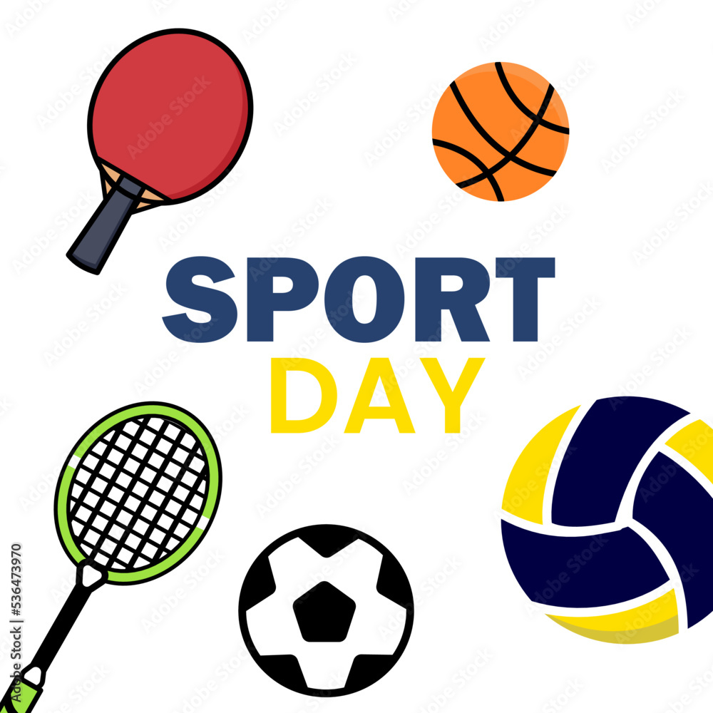 world sports day commemoration background. with a simple and unique ...