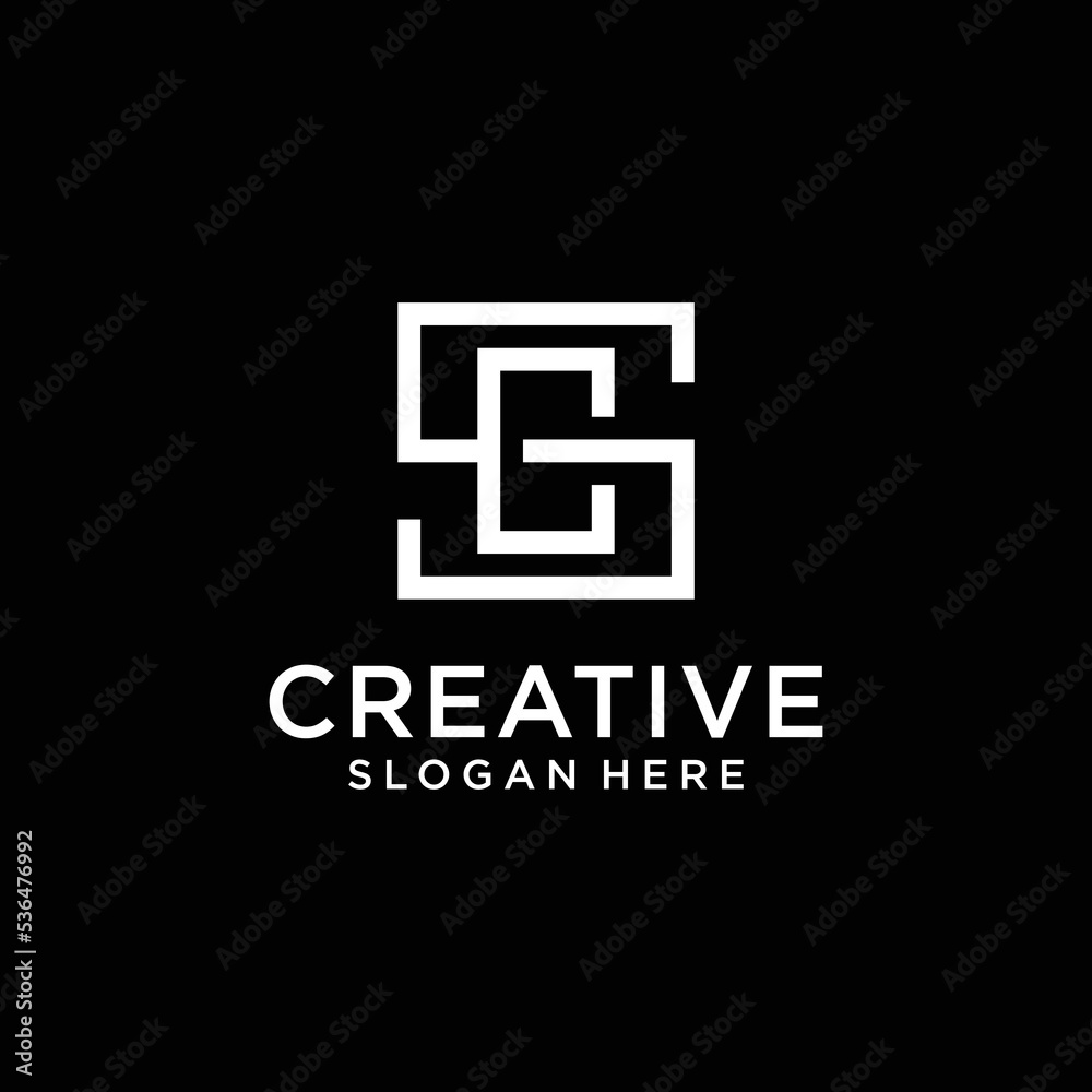 Initial letter sc logo design template Stock Vector | Adobe Stock