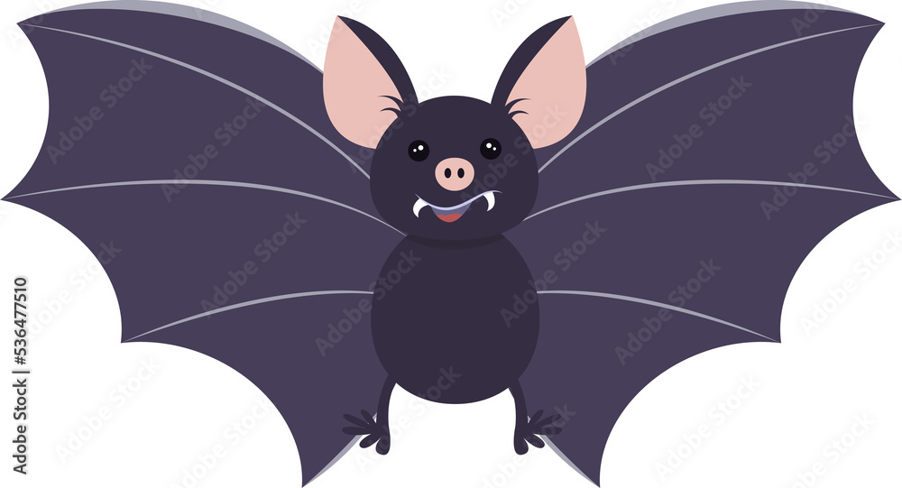 Cartoon goofy bat vector illustration character Stock Illustration ...