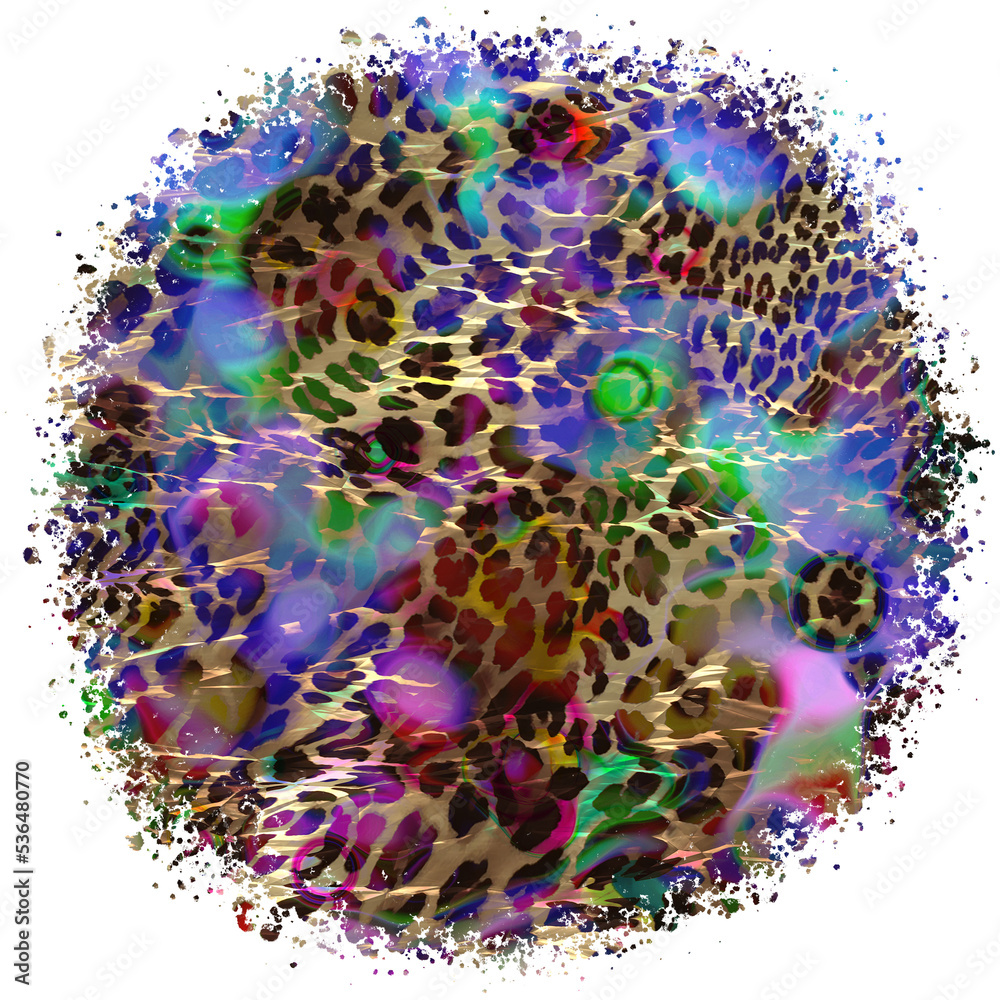 Abstract leopard brush stroke png,Animal skin Abstract multicolor png ...