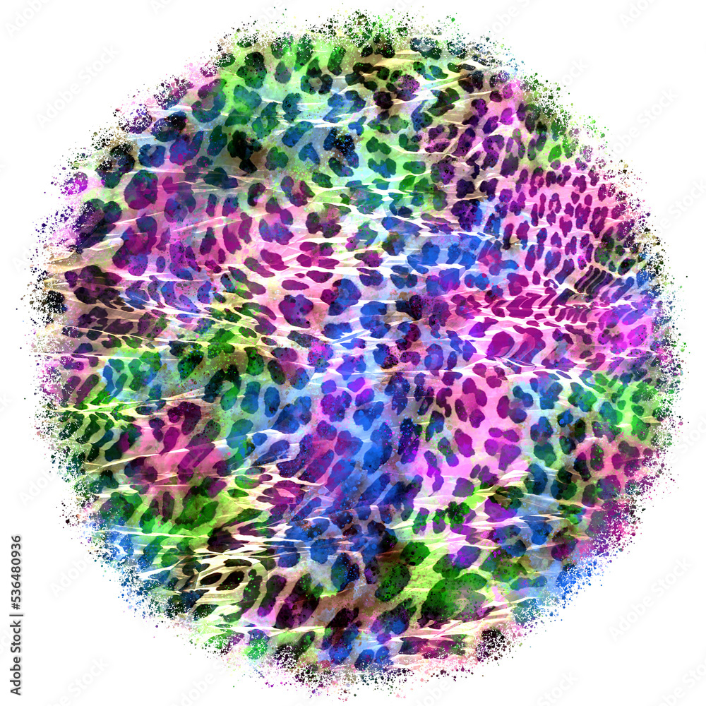 Abstract leopard brush stroke png,Animal skin Abstract multicolor png ...