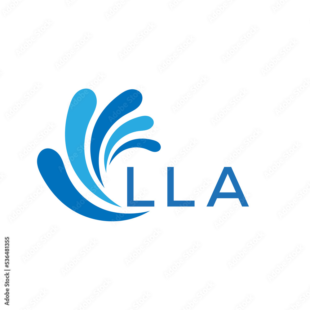 LLA letter logo. LLA Blue Image on transparent background. LLA Monogram ...