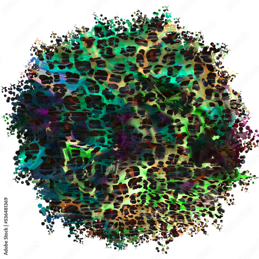 Abstract leopard brush stroke png,Animal skin Abstract multicolor png ...