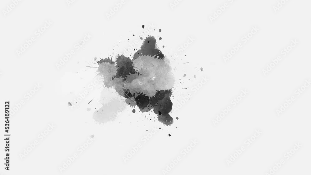 ink slow motion transition reveal. Ink splatters transition animation ...