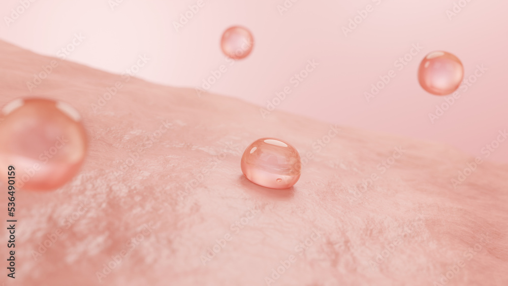 light texture skin treatment serum drop on skin surface to reduce ...