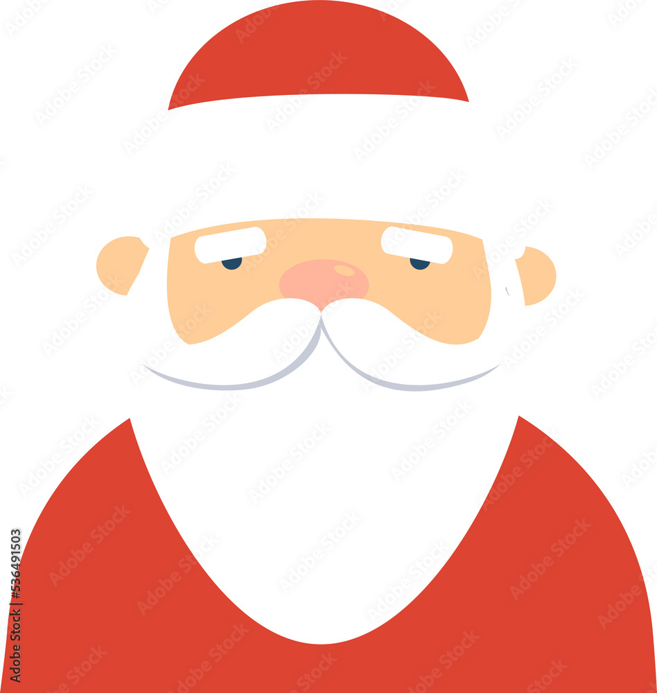 Santa Claus Avatar. Cartoon character portrait. Transparent background ...