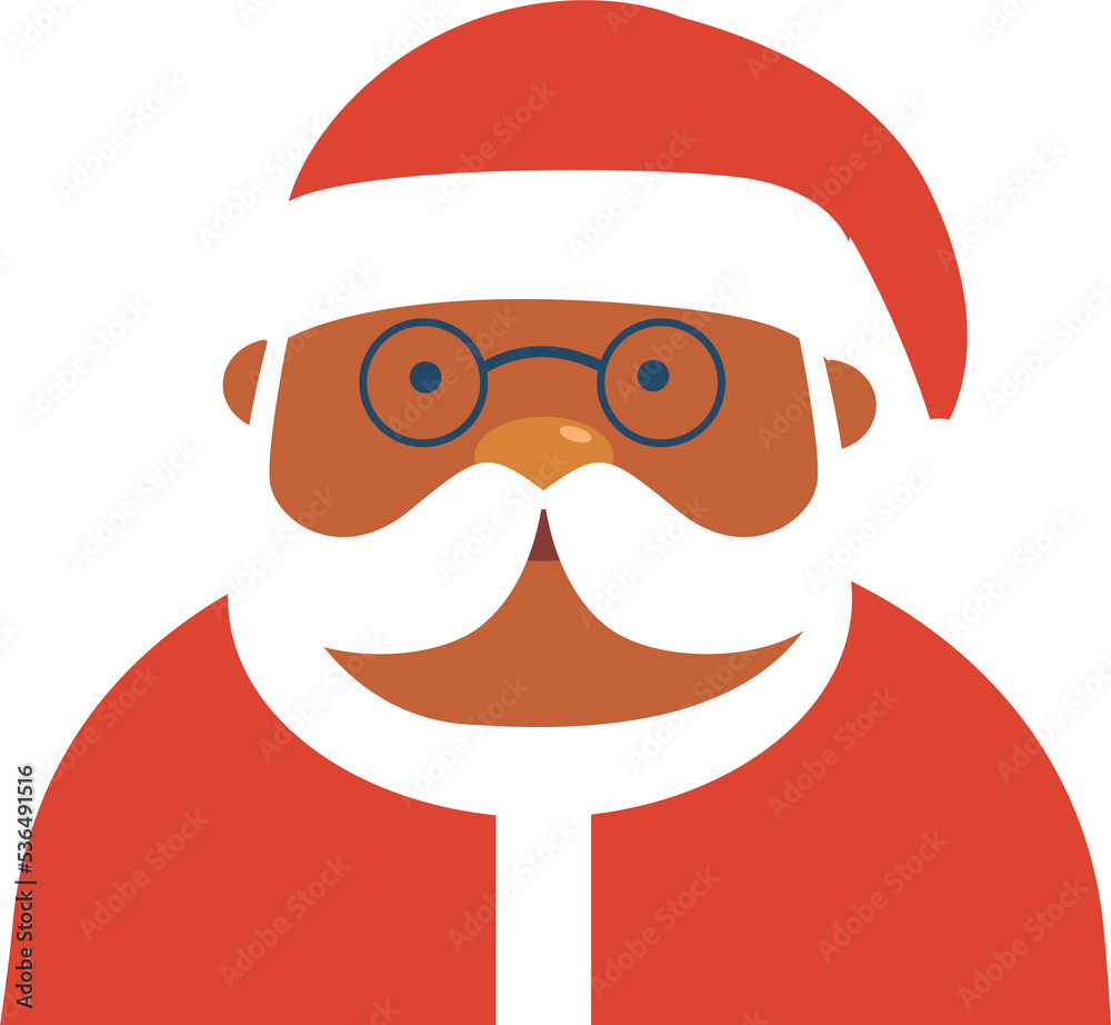 Santa Claus Avatar. Cartoon character portrait. Transparent background ...