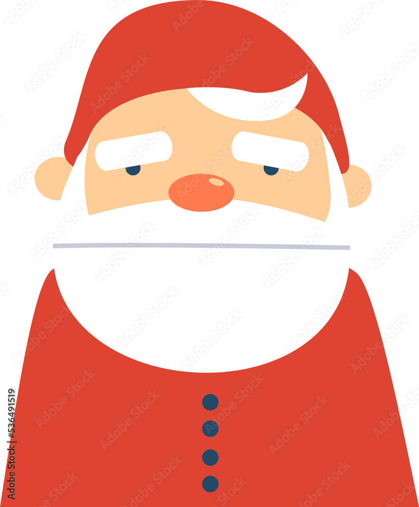 Santa Claus Avatar. Cartoon character portrait. Transparent background ...
