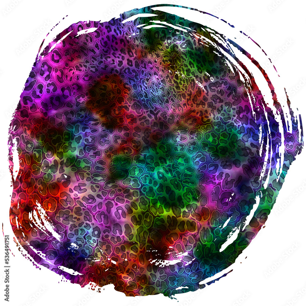 Abstract leopard brush stroke png,Animal skin Abstract multicolor png ...