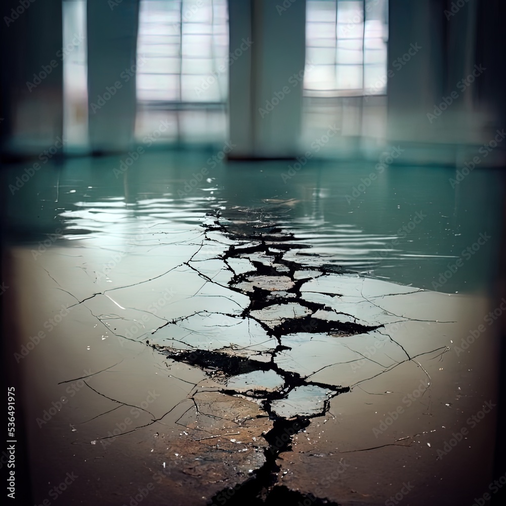 Cracked Floor Road Texture Landscape - Digital Art, 3D Render, Concept ...