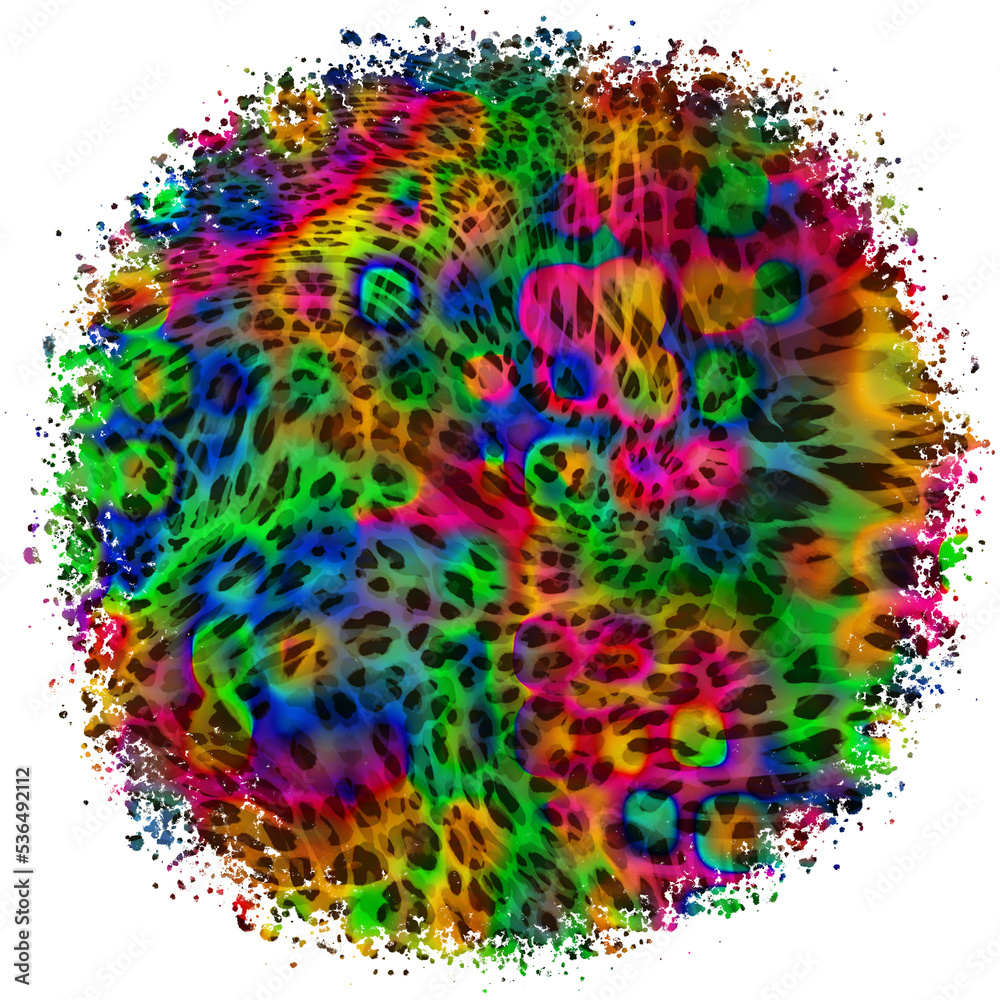Abstract leopard brush stroke png,Animal skin Abstract multicolor png ...