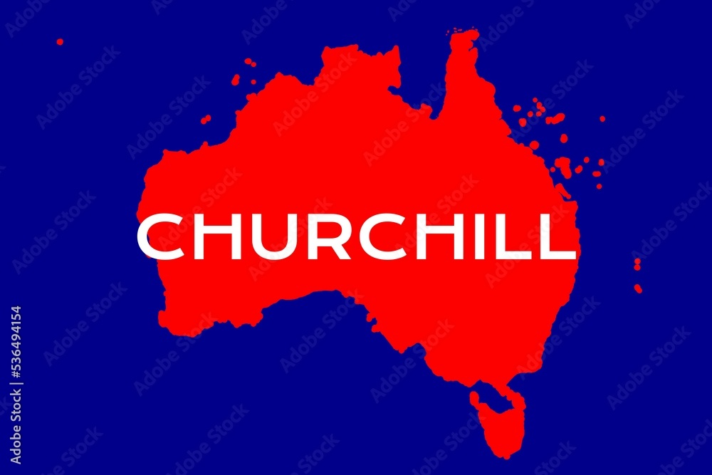 Churchill: Name der australischen Stadt Churchill im Bundesstaat ...
