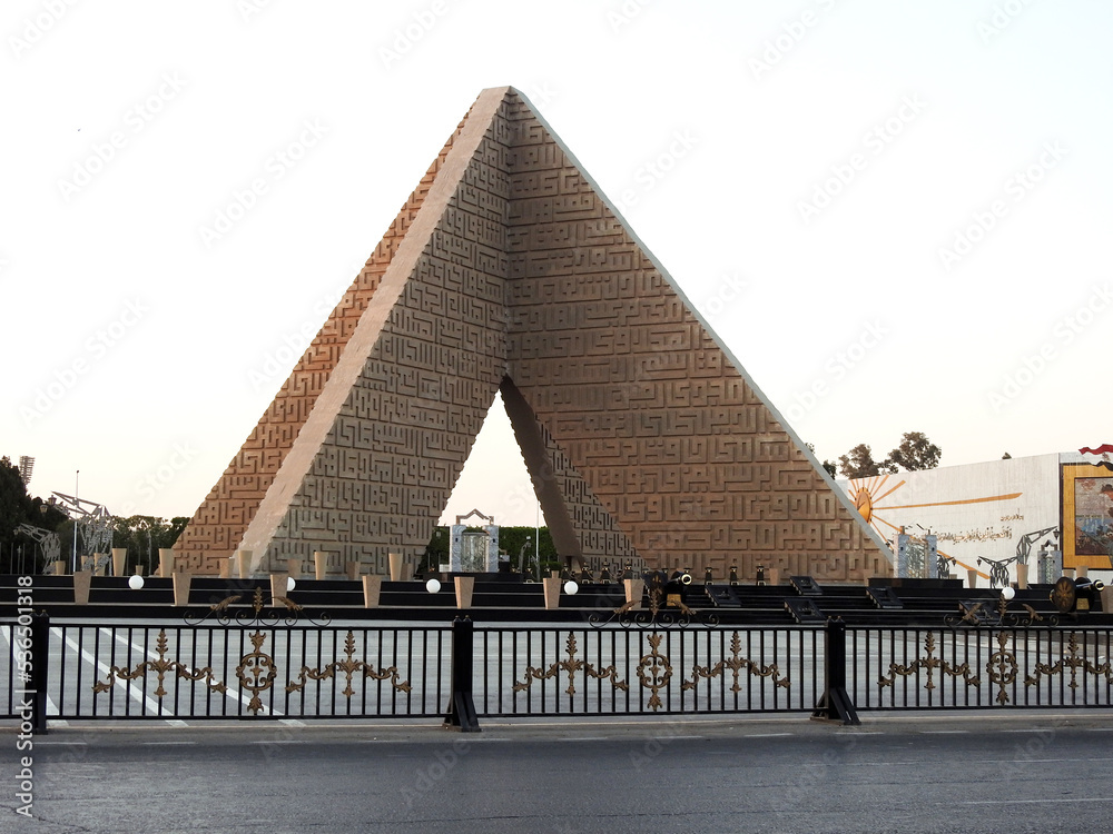 Cairo, Egypt, September 21 2022: The unknown soldier memorial place and ...