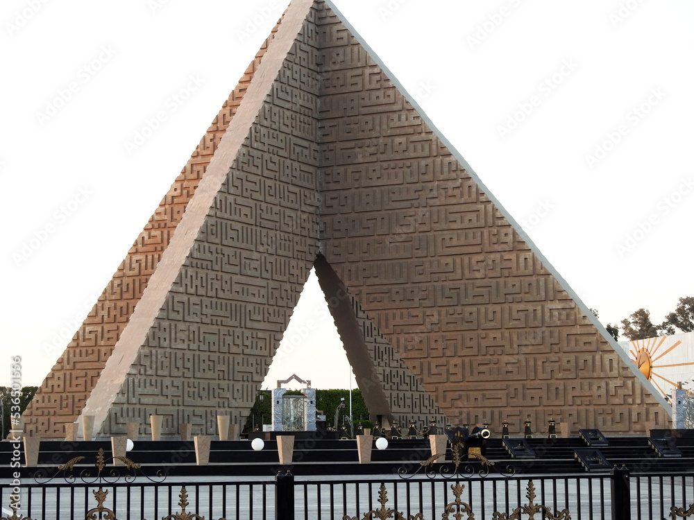 Cairo, Egypt, September 21 2022: The unknown soldier memorial place and ...