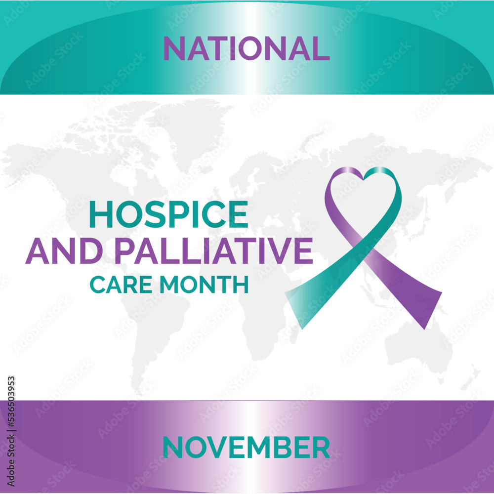 national hospice and palliative care month in November. flat design ...