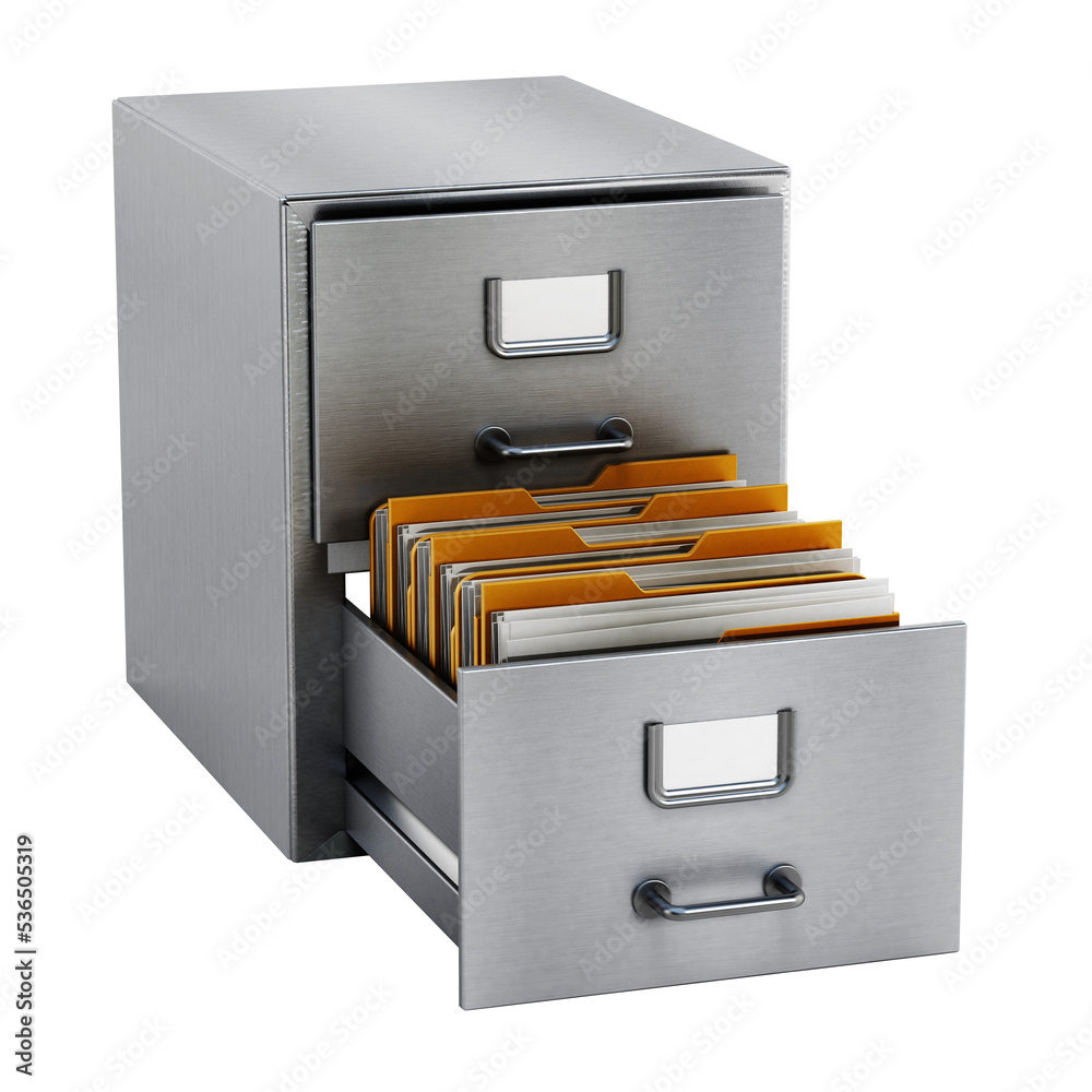 Filing cabinet isolated on transparent background Stock Illustration ...