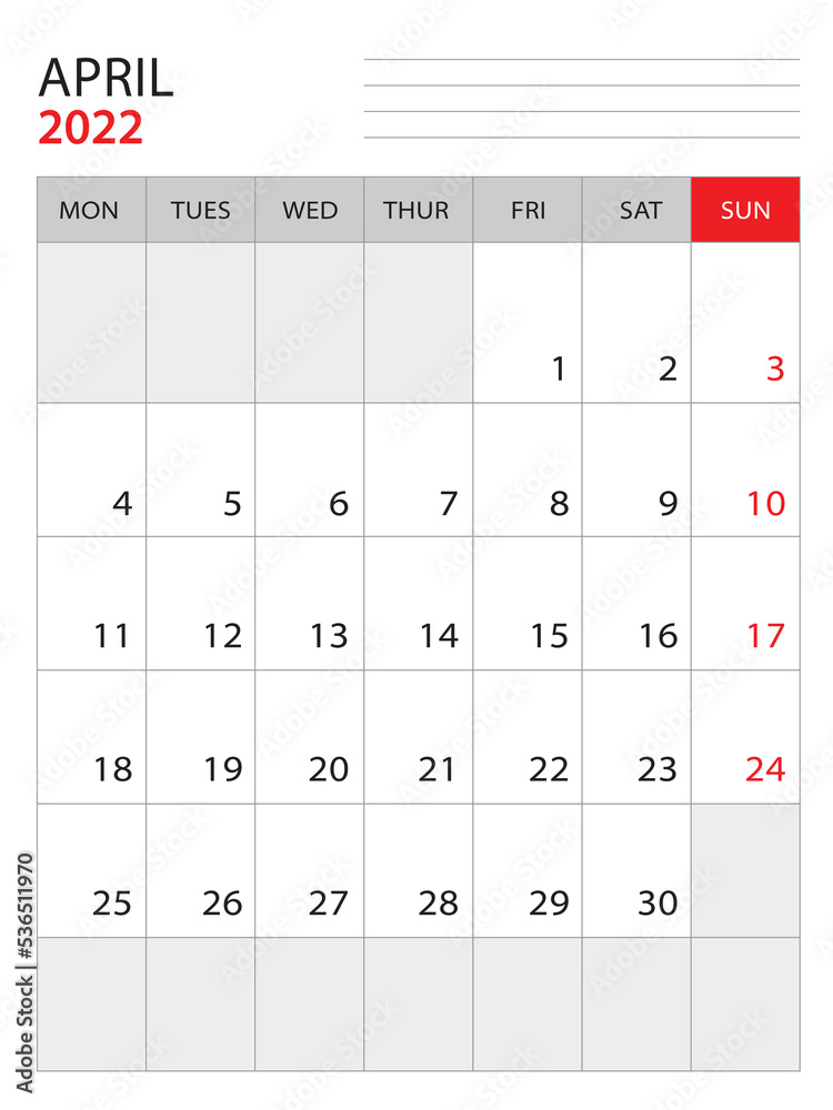 April 2022 Calendar Printable With Holidays