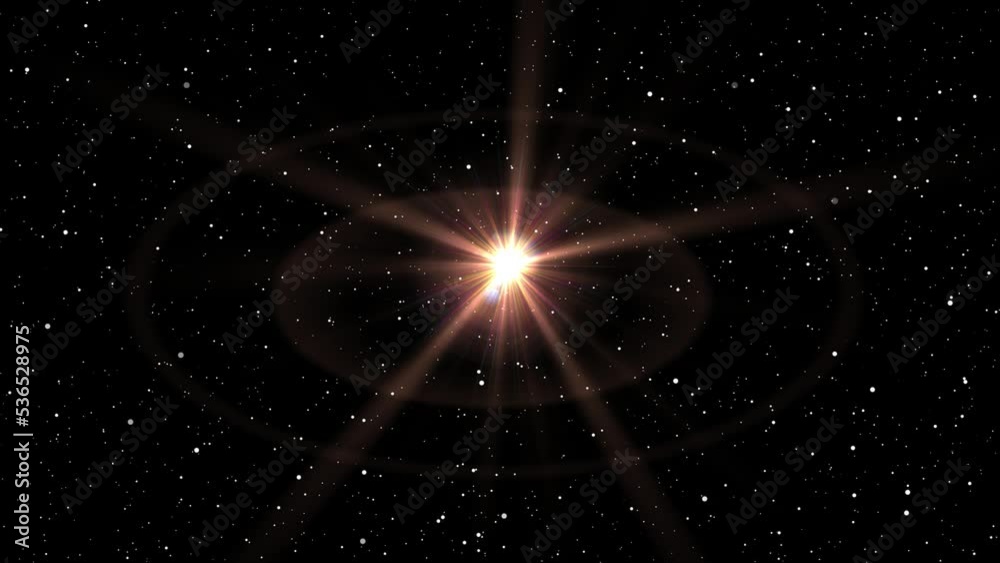 Optical Lens Flare Effects On Black Background. 4k Resolution Lens ...