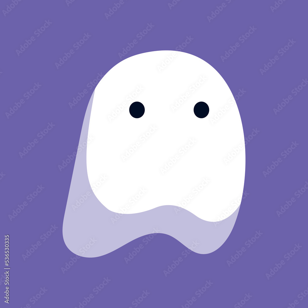 Vetor de Cute funny happy ghost. Childish spooky boo character for kids ...