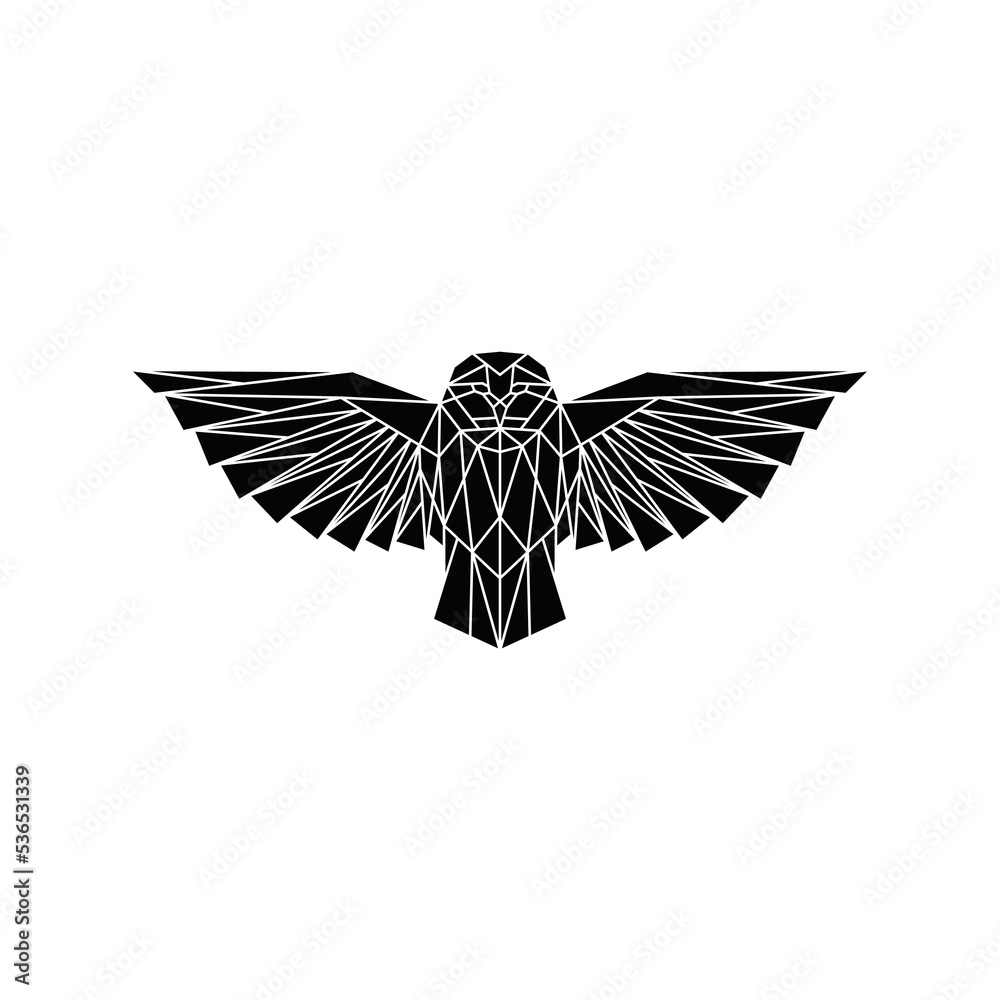 Owl logo. owl geometric Logo Vector illustration Stock Vector | Adobe Stock
