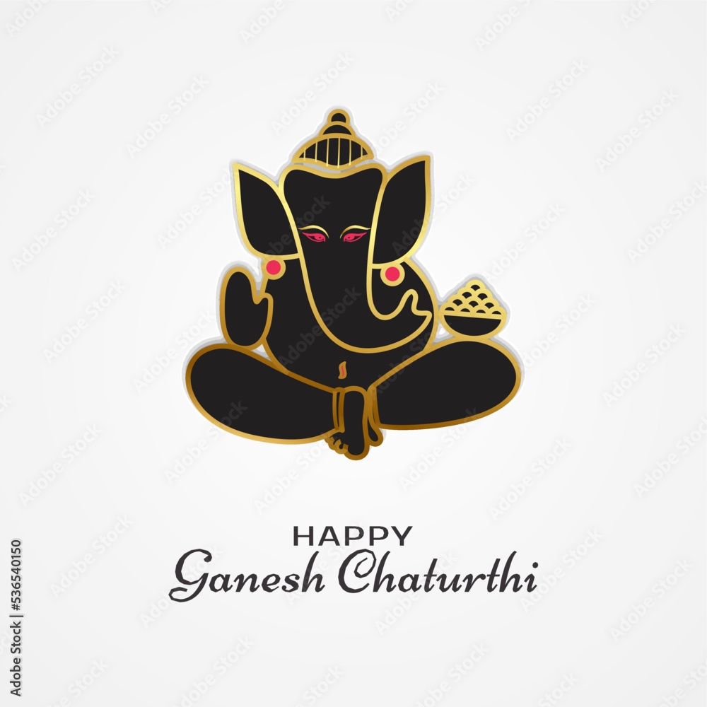 hindu god ganesha design for ganesh chaturthi Stock Vector | Adobe Stock