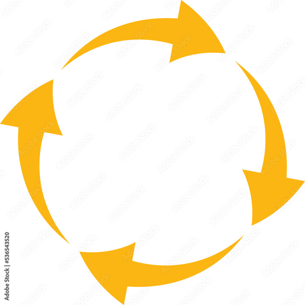 Solid circular arrows symbols collection vector illustration. Reuse or ...