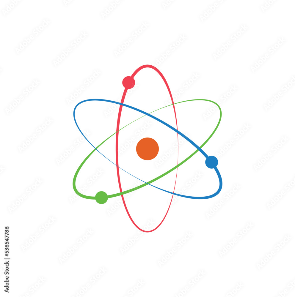 structure of an atom diagram in physics. Scientific vector illustration ...