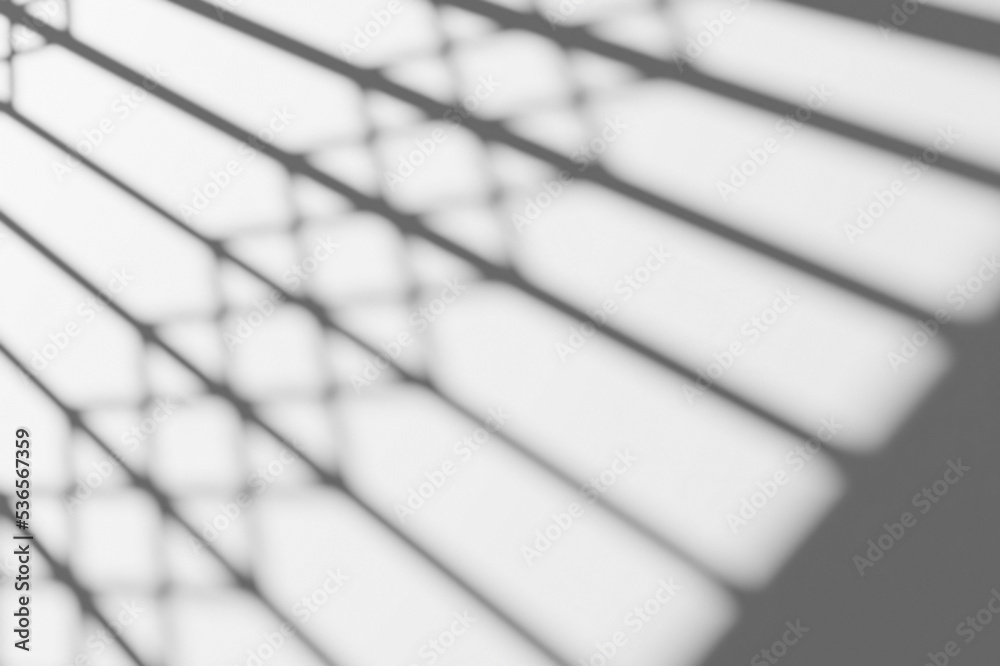 Blur background abstract shadow of the window in morning light on white ...