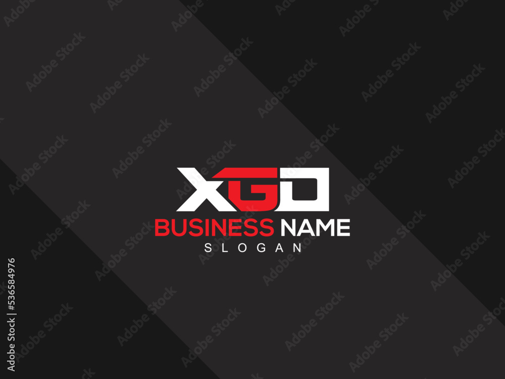 Initials Premium Three Letter XGO x g o Logo Icon Design Stock Vector ...