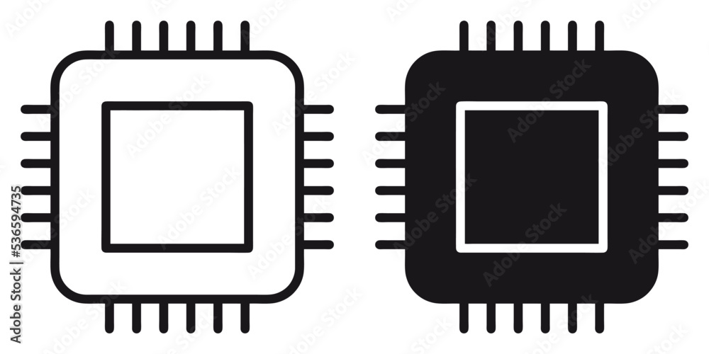 ofvs173 OutlineFilledVectorSign ofvs - microprocessor cmos vector icon ...