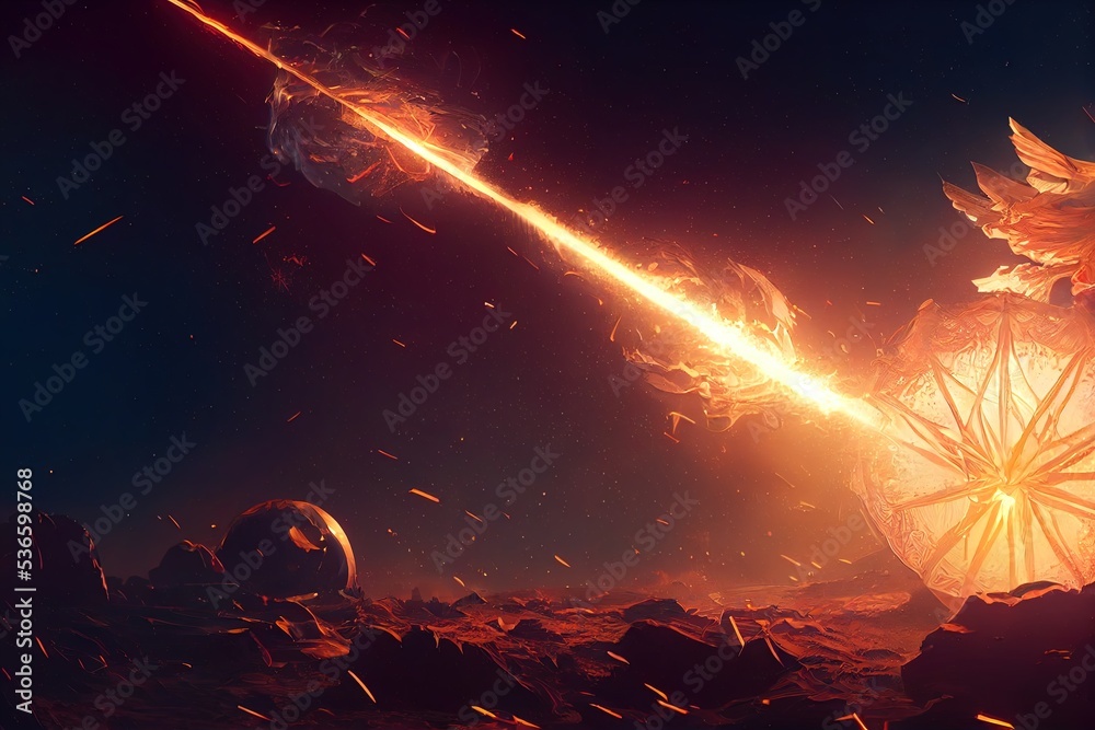 Exploding Star Planet Space Landscape - Digital Art, 3D Render, Concept ...