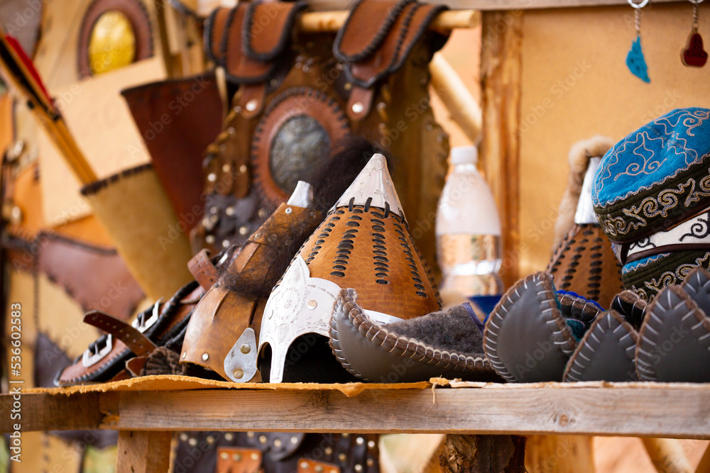 Armor of the Ancient Nomad Warrior. Traditional national elements of ...