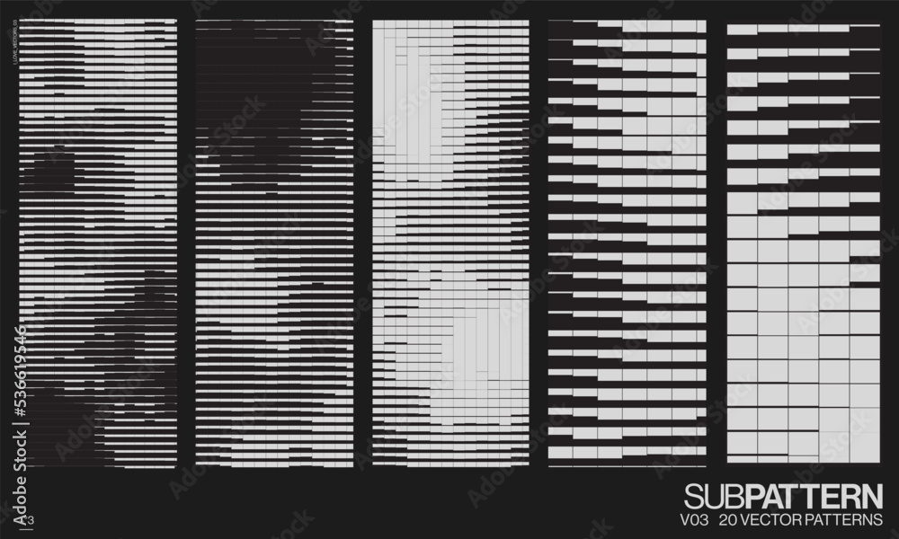 20 Vector data patterns, Futuristic Patterns for print, fabric, and ...