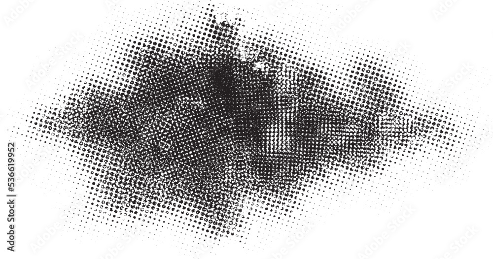 Glitch distorted geometric shape . Noise destroyed logo . Trendy defect ...