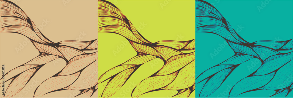 Vector abstract colorful wallpaper, wavy line art background. Pattern ...