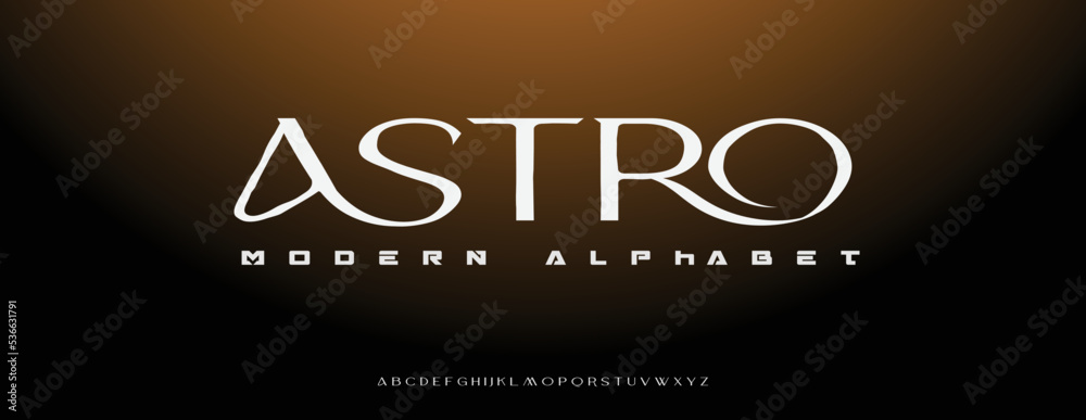 ASTRO Elegant alphabet letters font and number. Classic Lettering ...