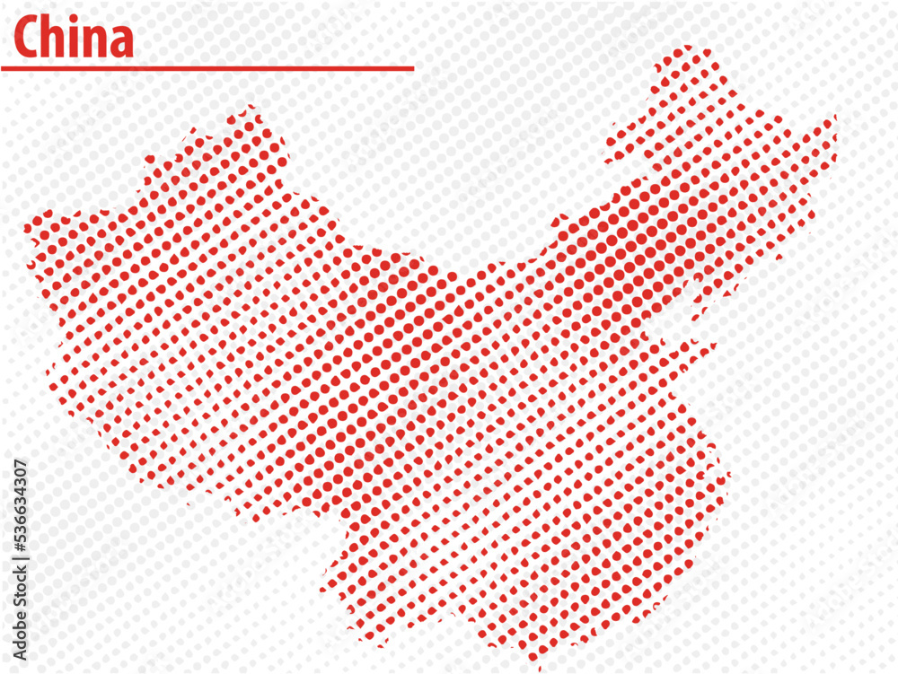 China map illustration vector detailed China map with region names ...