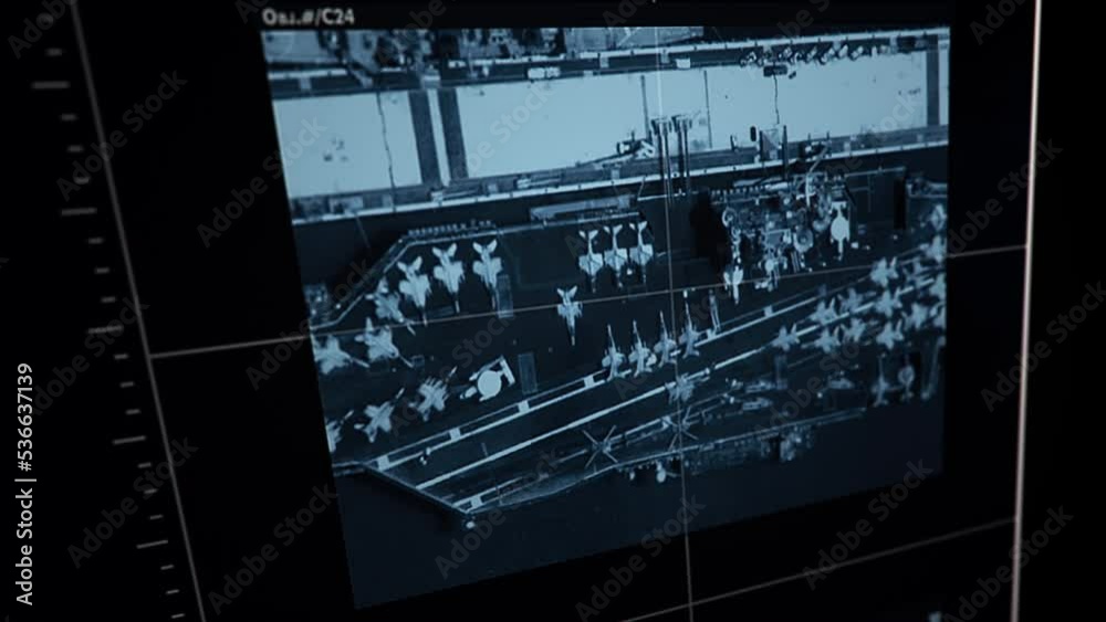 The Interface of Satellite Camera Aircraft Carrier Plane Appears on ...
