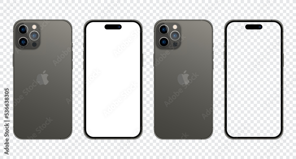 Iphone 14 pro mockup. Iphone 14 realistic vector. Smartphone mockup ...