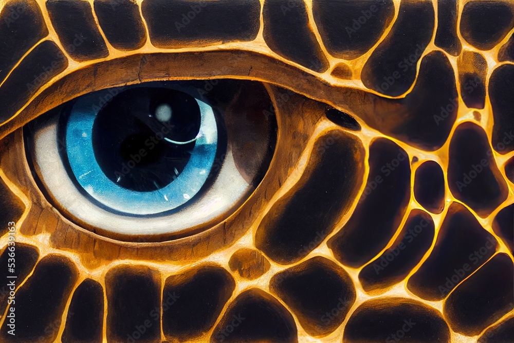 A fragment on a log that looks like a human eye. Natural phenomenon ...